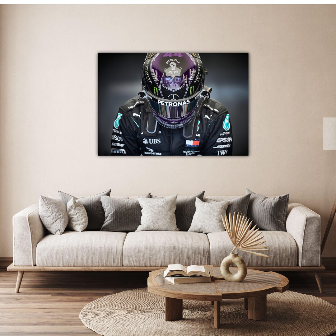 Lewis Hamilton Wall Art F1 Canvas Art Lewis Hamilton Mercedes Poster ...