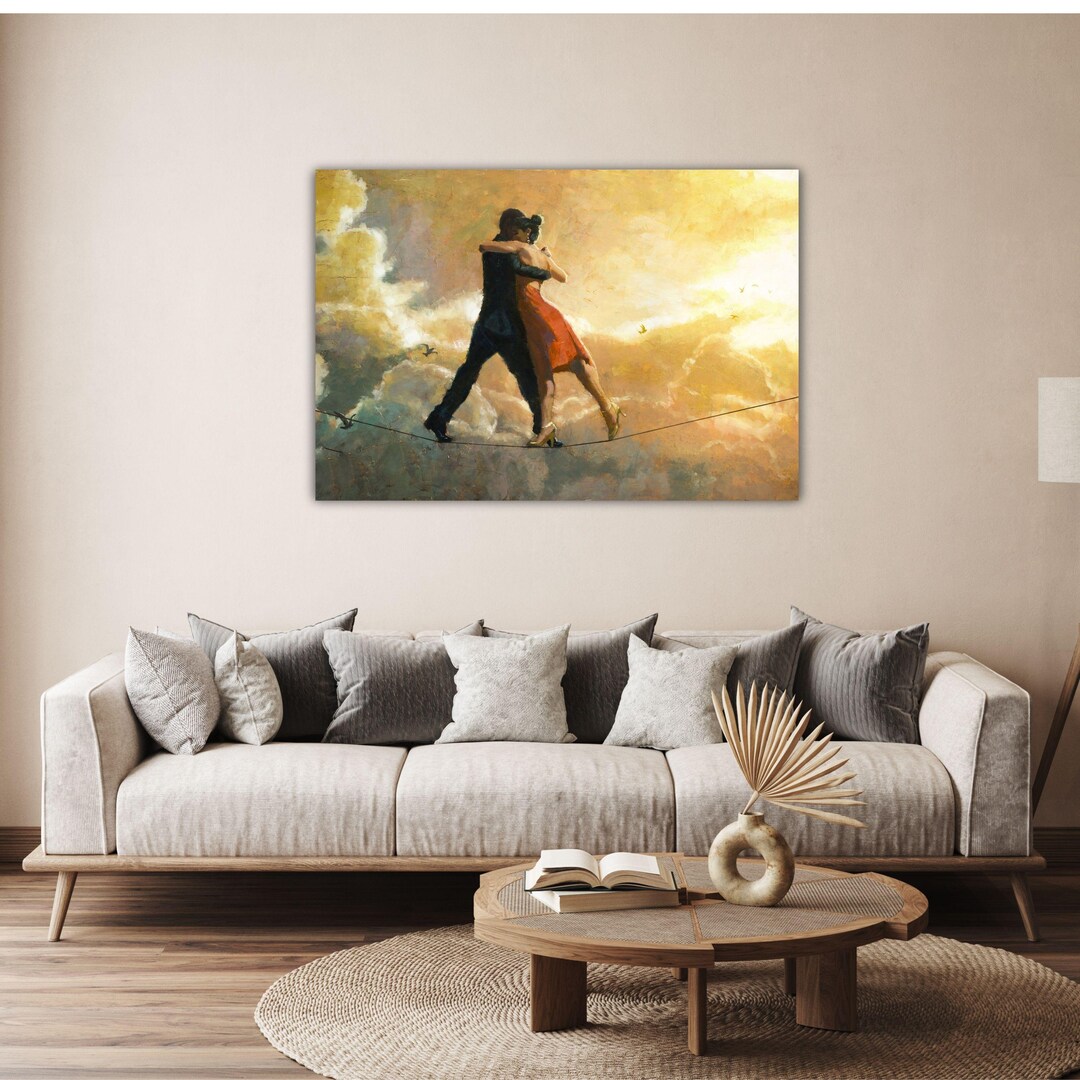 Tango Dancing on the Rope Poster Modern Dance Canvas Decor Trendy Wall ...