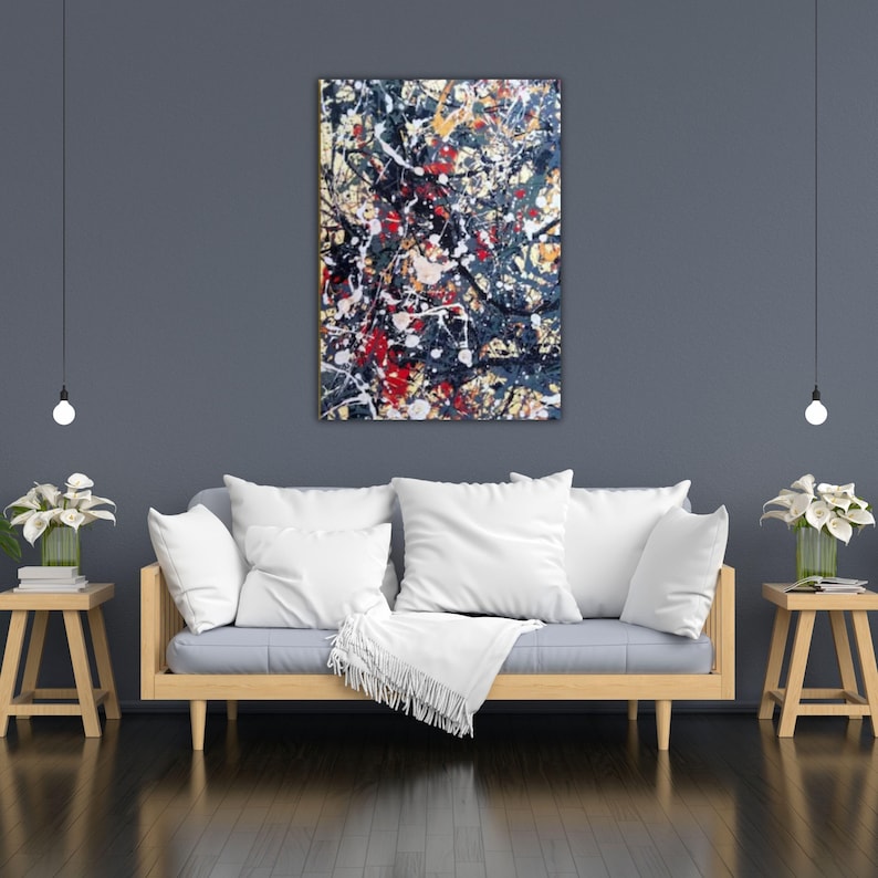 Jackson Pollock Stone Roses Poster Pollock Wall Art Jackson Pollock ...