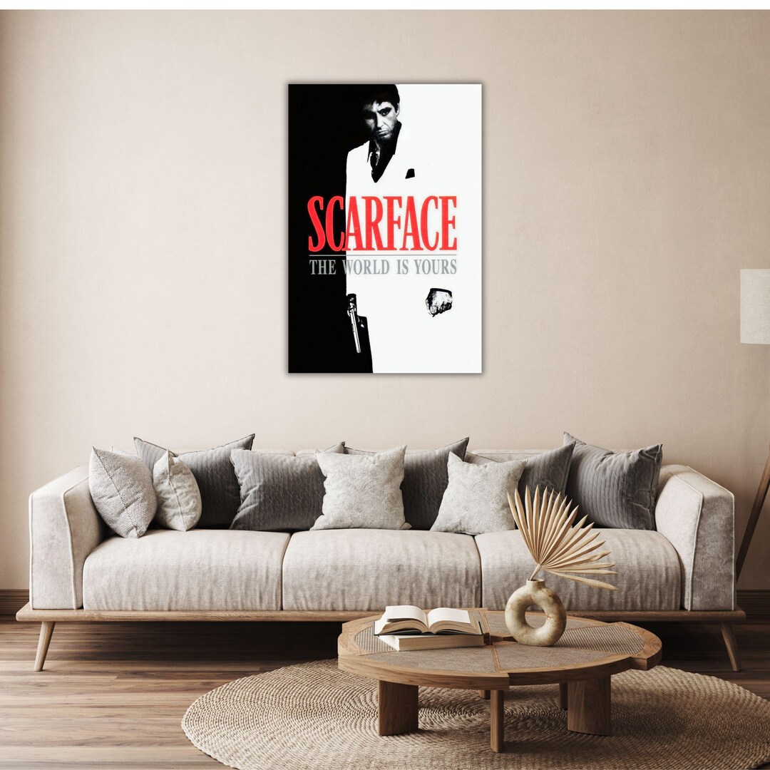 Scarface Movie Poster Al Pacino Canvas Modern Wall Art Al Pacino Poster ...