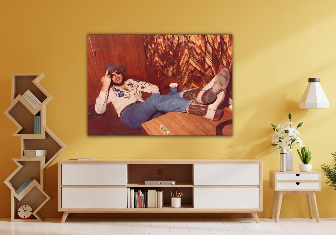 Hank Williams Black and White Middle Finger Poster,hank Williams Wall ...