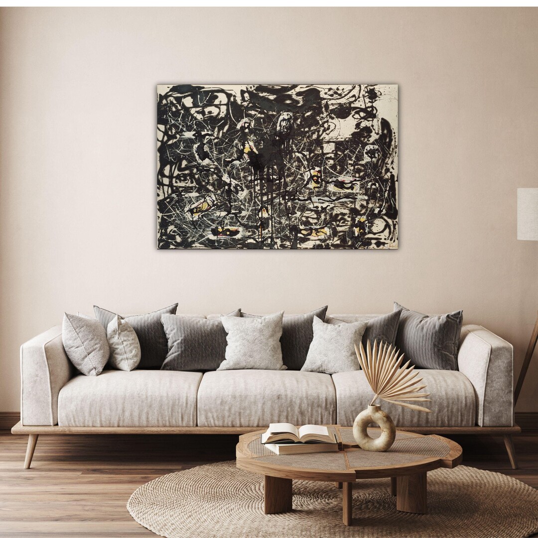 Jackson Pollock Black Poster Jackson Pollock Wall Art Jackson Pollock ...