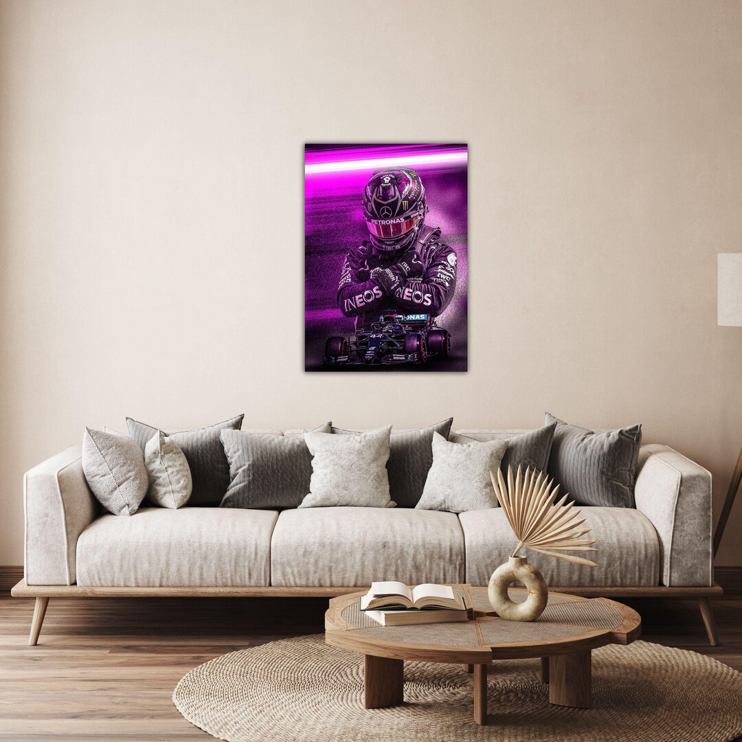 Lewis Hamilton Mercedes Poster Art Lewis Hamilton Wall Art F1 Canvas ...