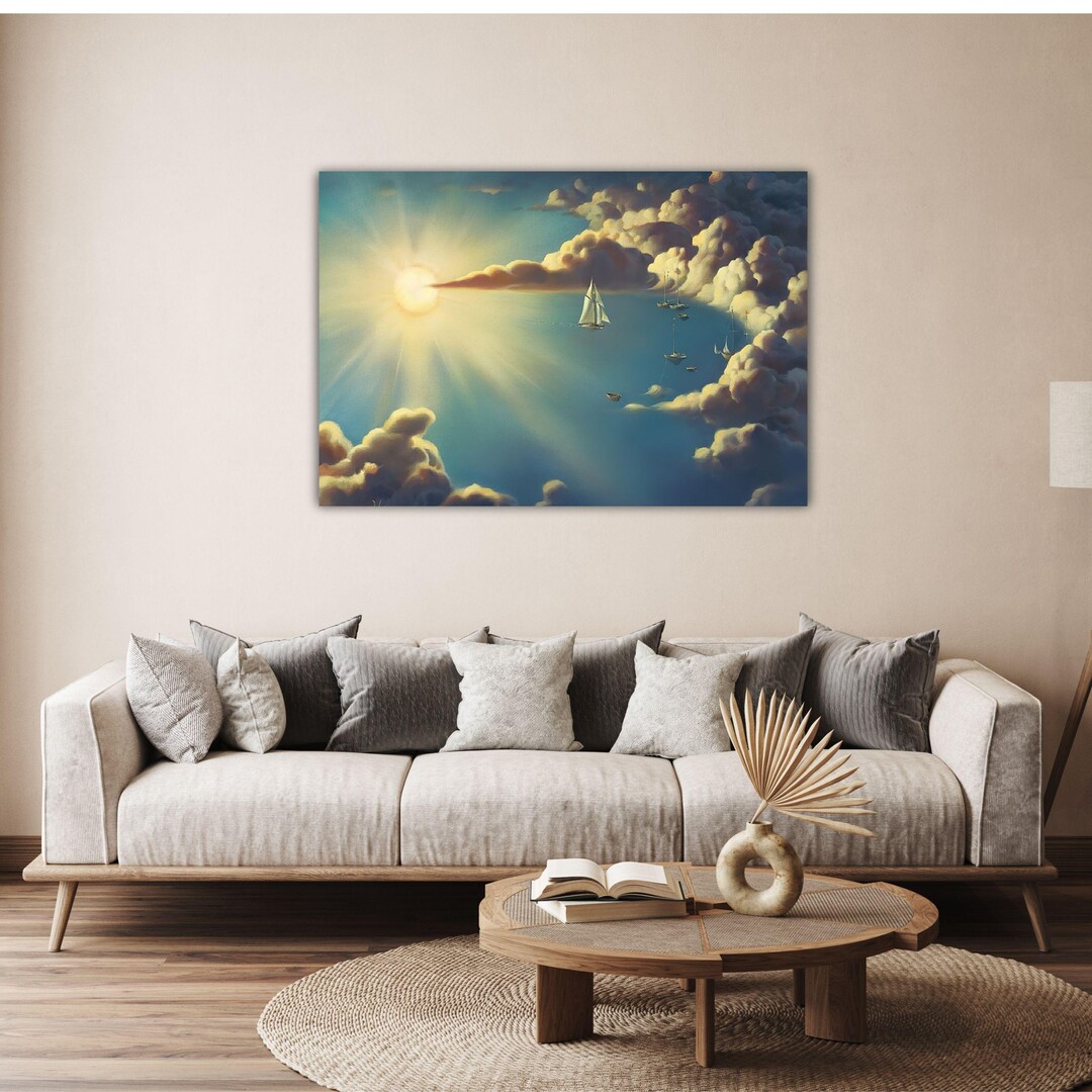Vladimir Kush Ships on Clouds Poster Vladimir Kush Canvas Museum Decor ...