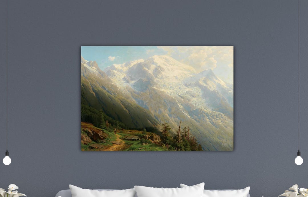 Joseph Jansen - Alpine Landscape Painting Joseph Jansen Canvas Jansen ...