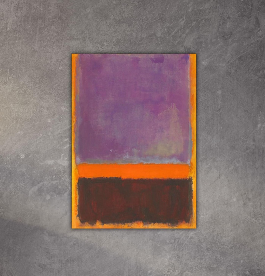 Mark Rothko Purple Brown Orange Poster Rothko Wall Art Rothko Print ...