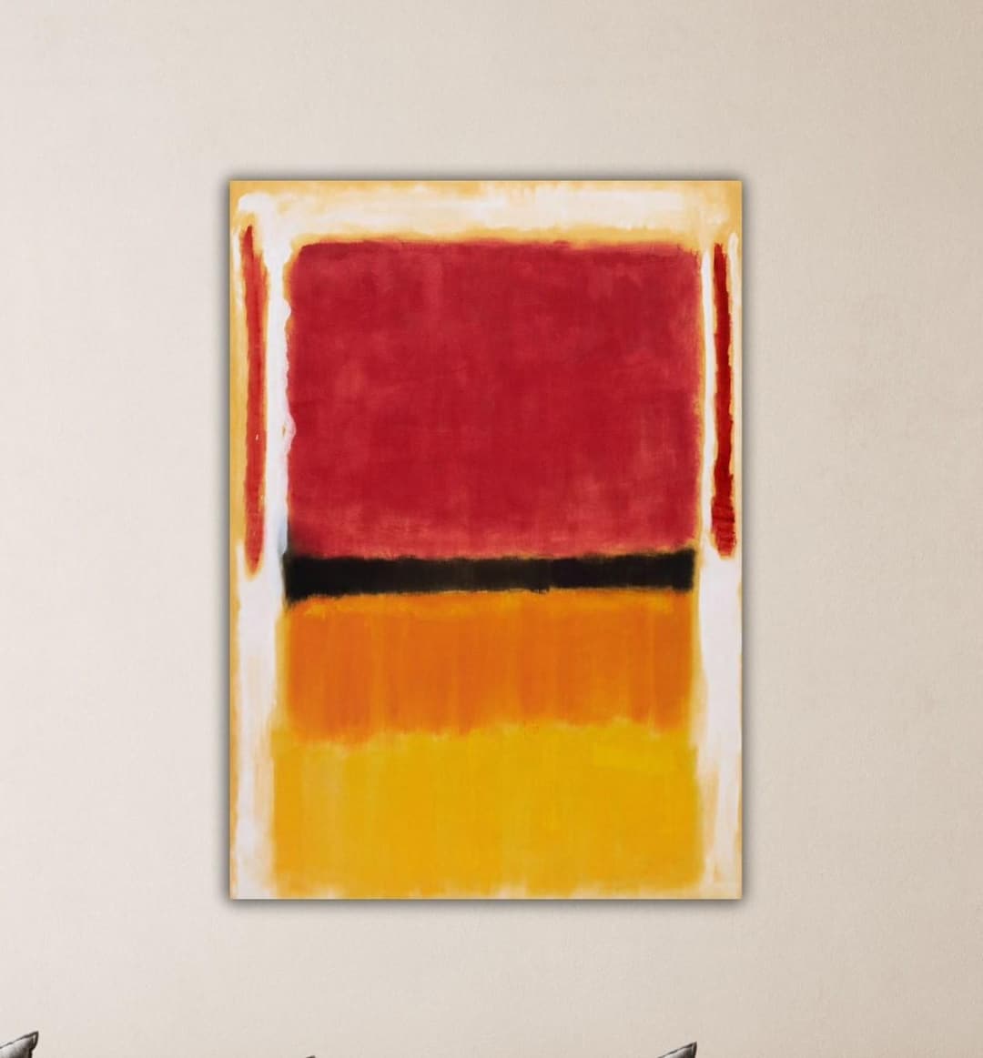 Mark Rothko Red Orange Yellow Poster Rothko Wall Art Rothko Printing ...