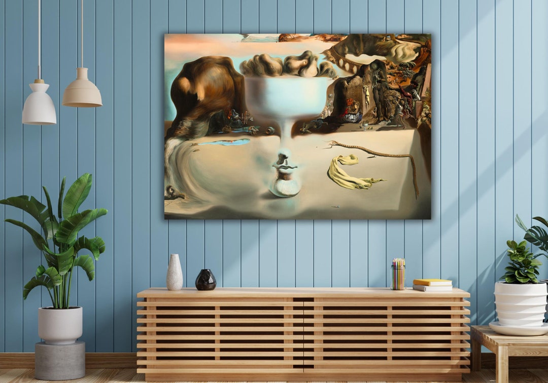 Salvador Dali Face Poster Salvador Dali Paint Salvador Dali Print Home ...
