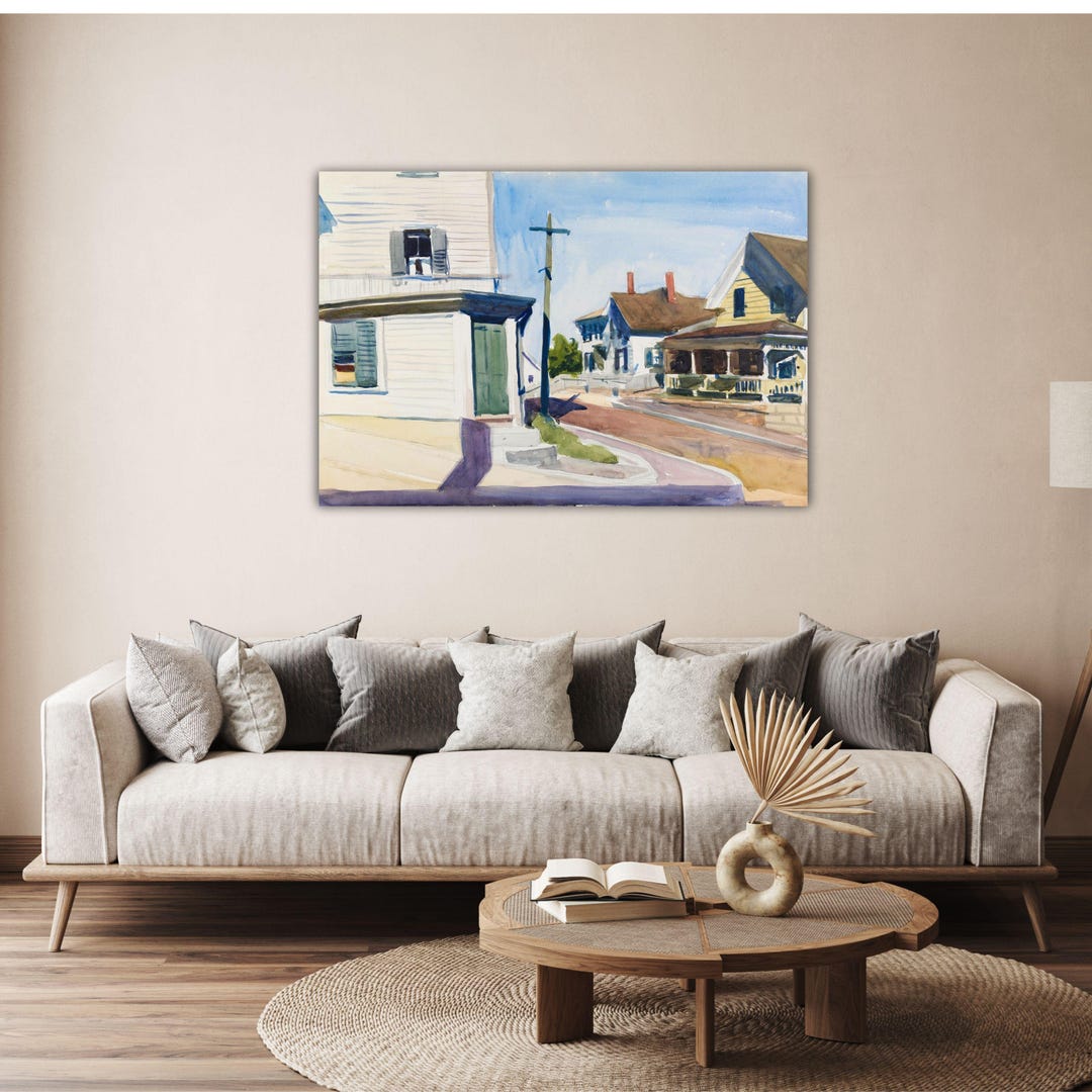 Edward Hopper Street Corner Wall Art Edward Hopper Poster Hopper Canvas ...