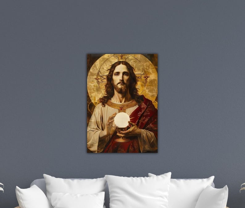 Lord Jesus the Eucharist Catholic Notion Canvas Jesus Paint Jesus ...