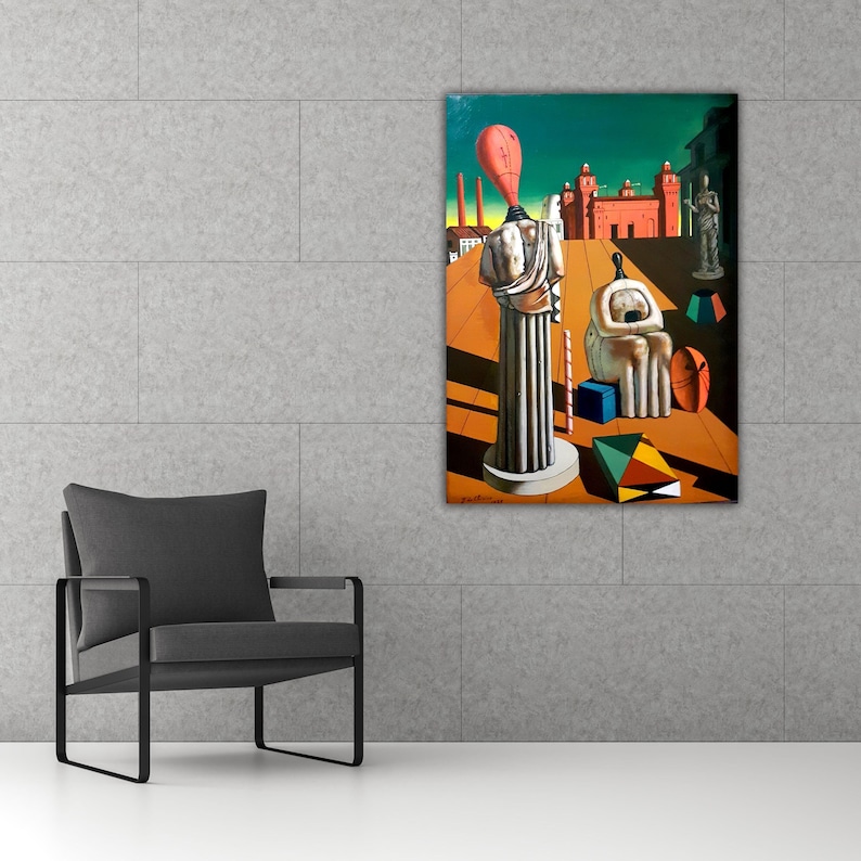 Giorgio De Chirico's the Disquieting Muses S Canvas De Chirico's Poster ...