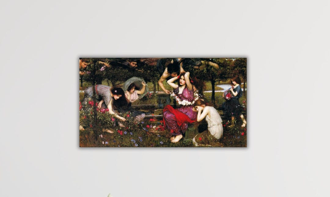 John William Waterhouse Flora and the Zephyrs 1898 Canvas John William ...