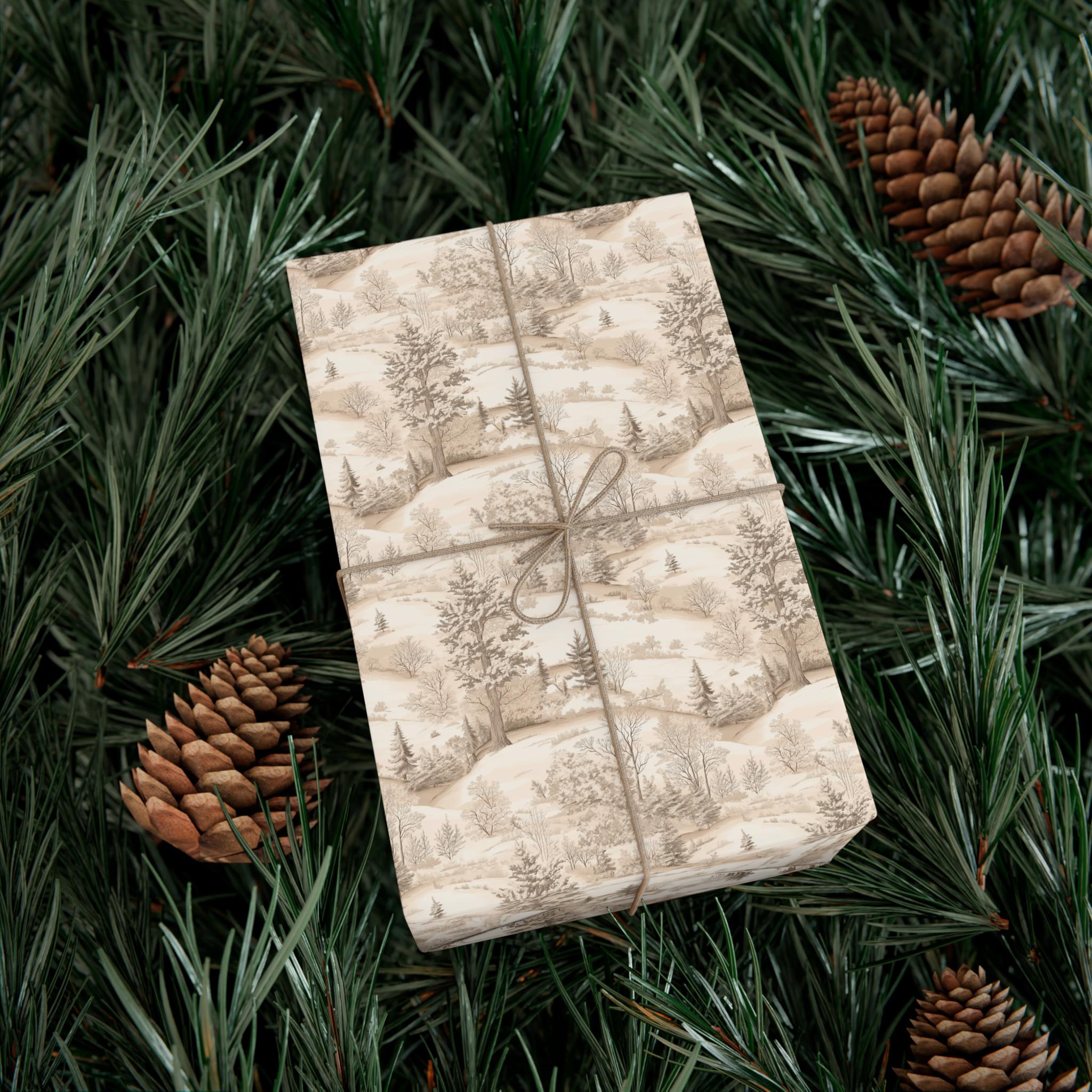 Vintage Toile Wrapping Paper: Elegant Countryside Design - Etsy