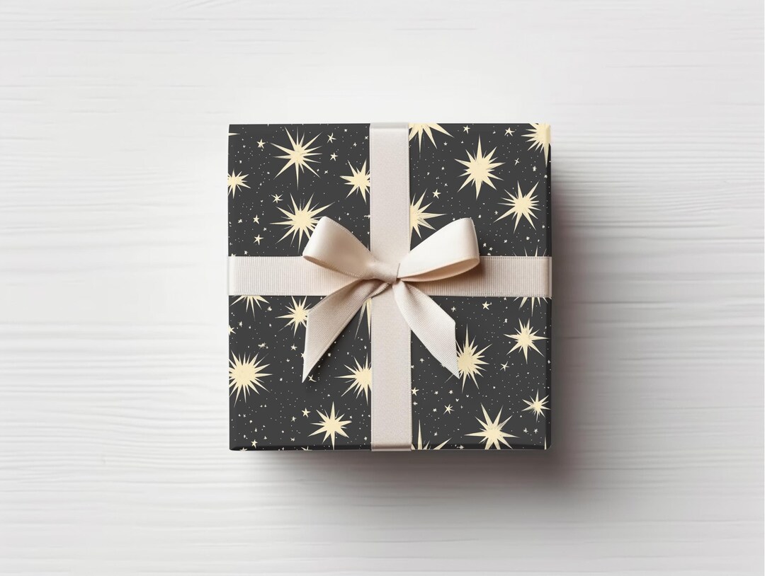 Vintage Inspired Starry Night Wrapping Paper Gift Wrap Perfect for ...