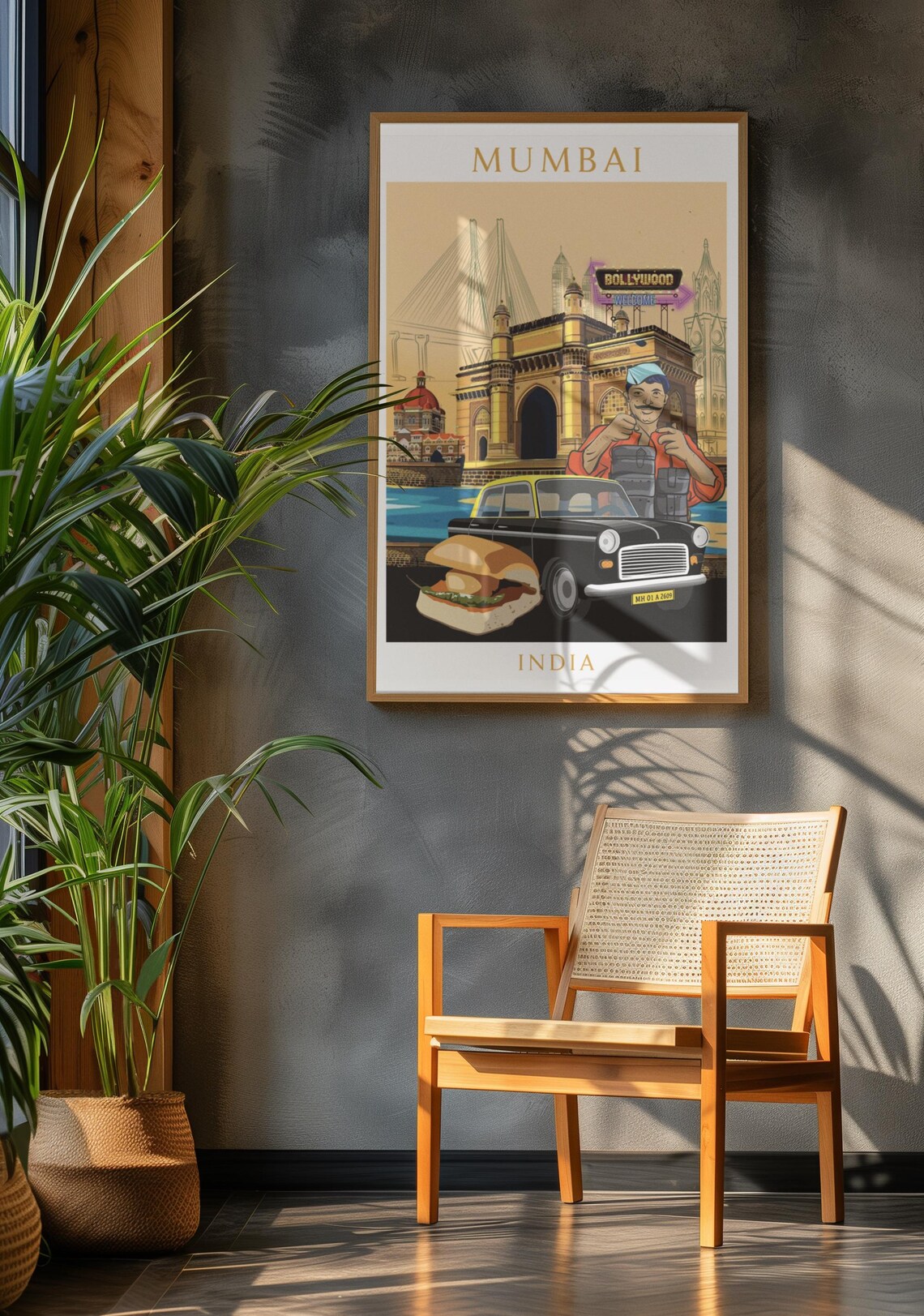 Mumbai Skyline Poster: Vibrant India Travel Wall Art - Etsy