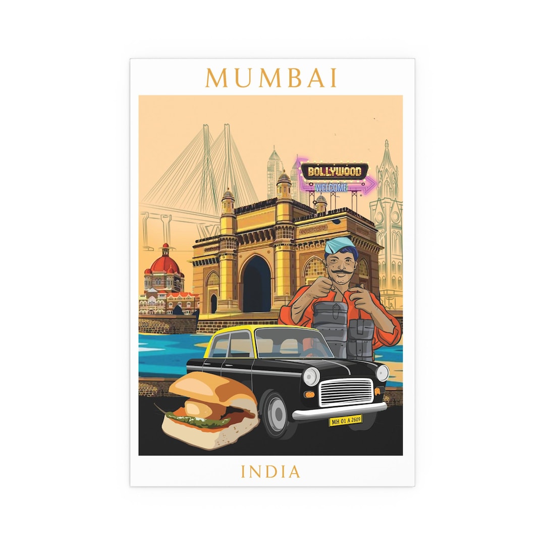 Mumbai Skyline Poster - Iconic City of Dreams | Vibrant Wall Art ...