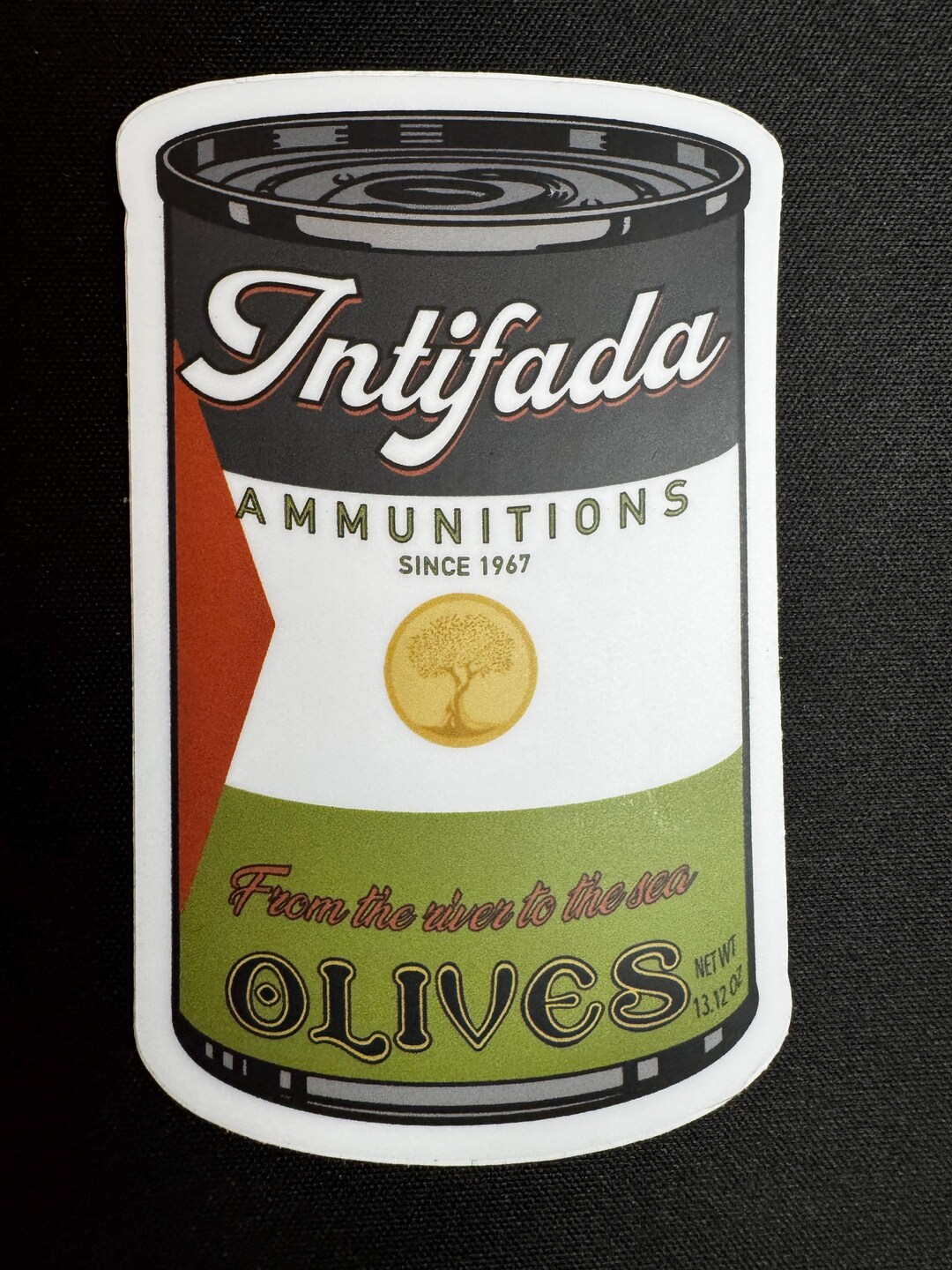 Intifada Olives Can Sticker - Etsy