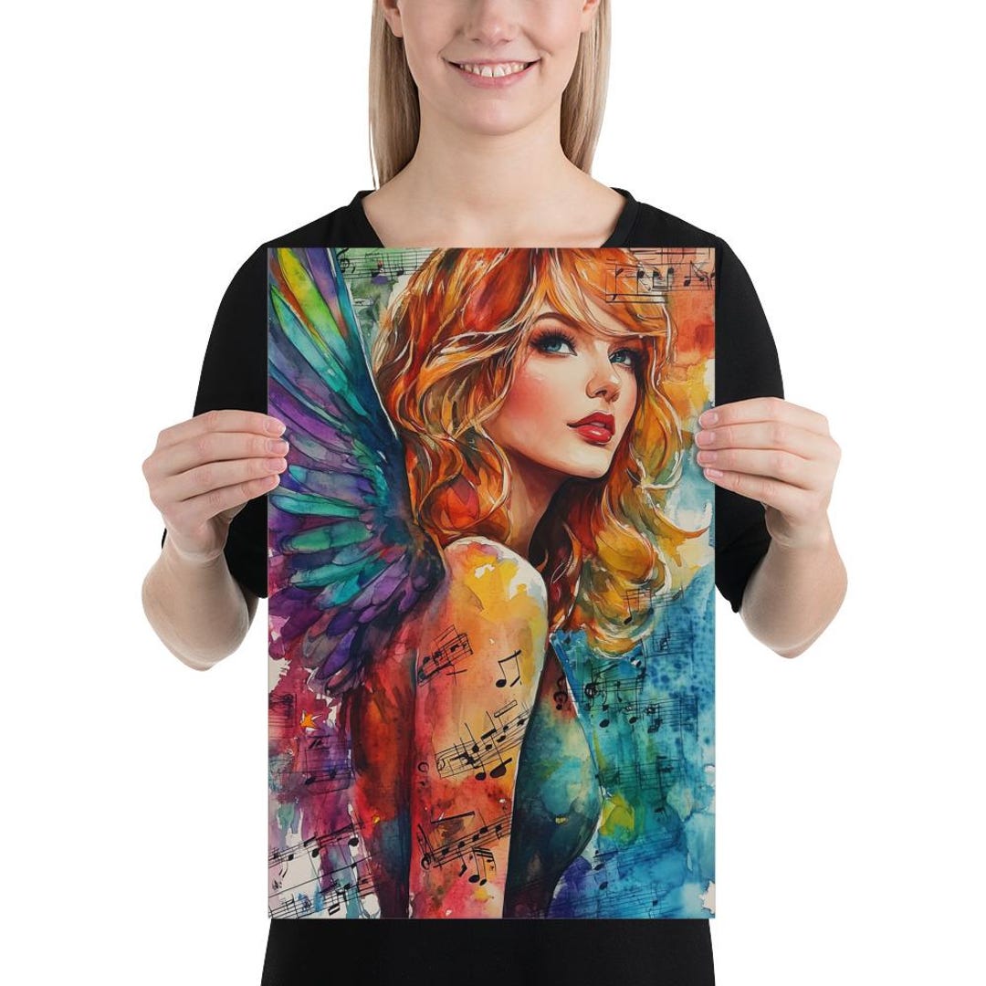 Swifty Inspired Watercolor Poster Print Vibrant Music and Art Wall ...
