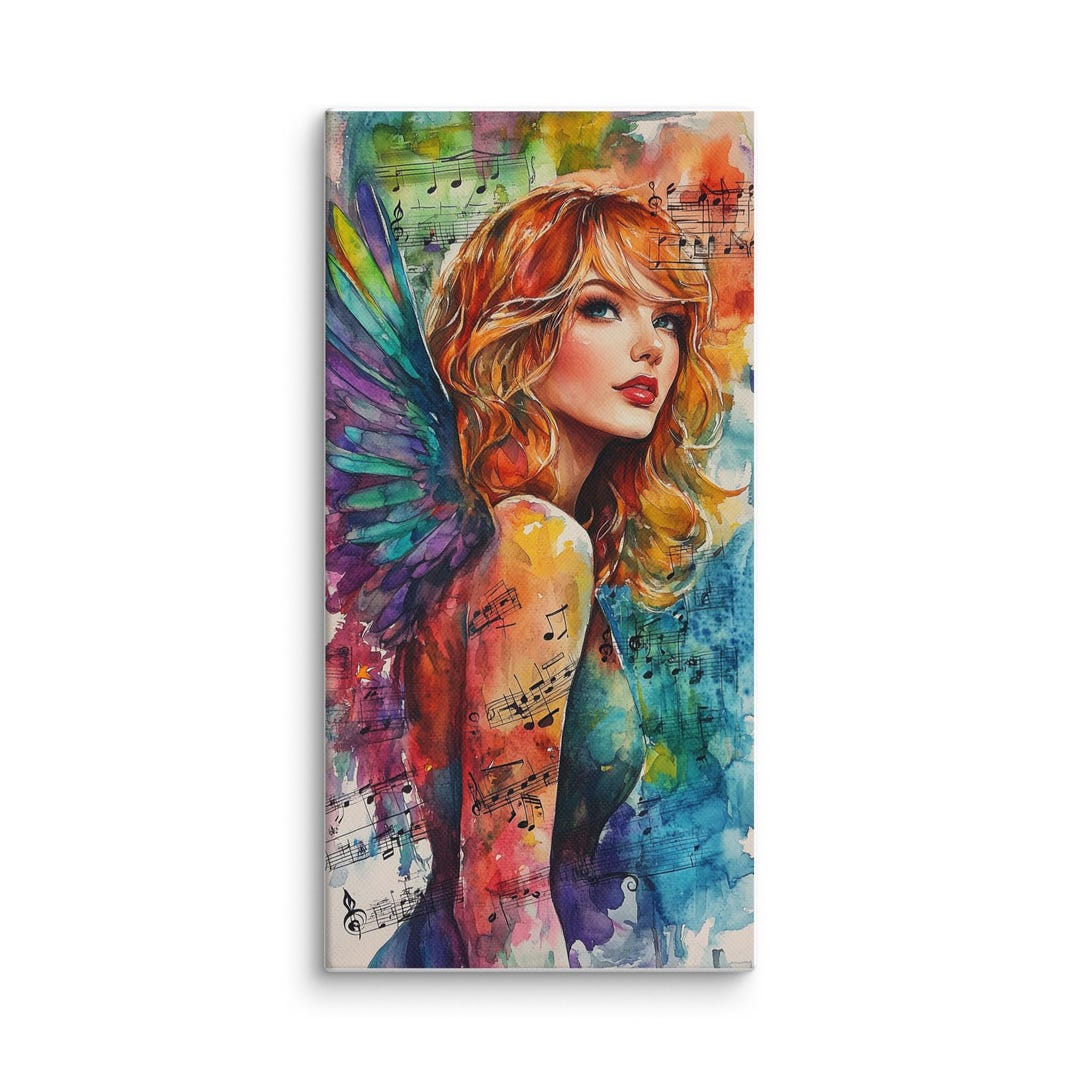 Swifty Inspired Watercolor Canvas Print Vibrant, Artistic Wall Art for ...