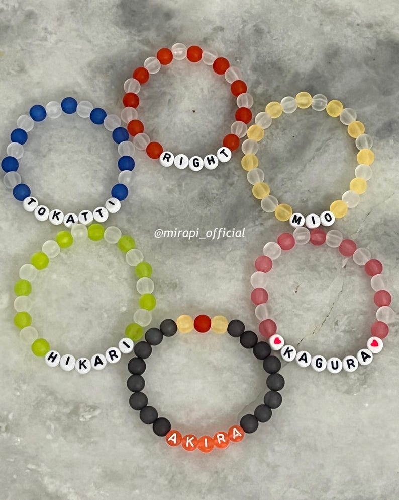 Ressha Sentai Toqger Handmade Custom Bead Kandi Bracelets - Right ...
