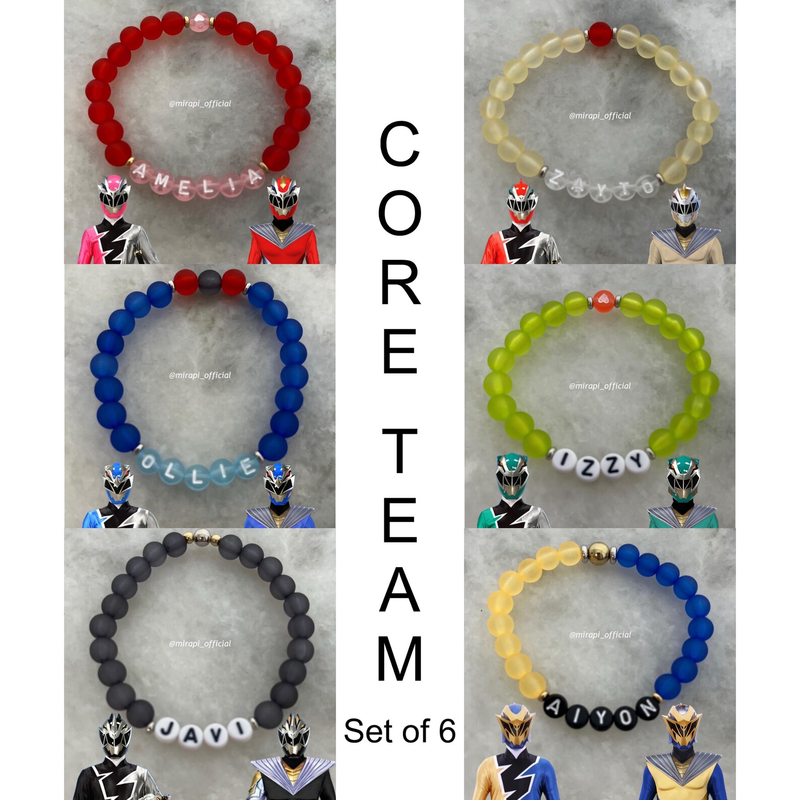 Power Rangers Dino Fury Cosmic Fury Handmade Custom Bead Kandi ...