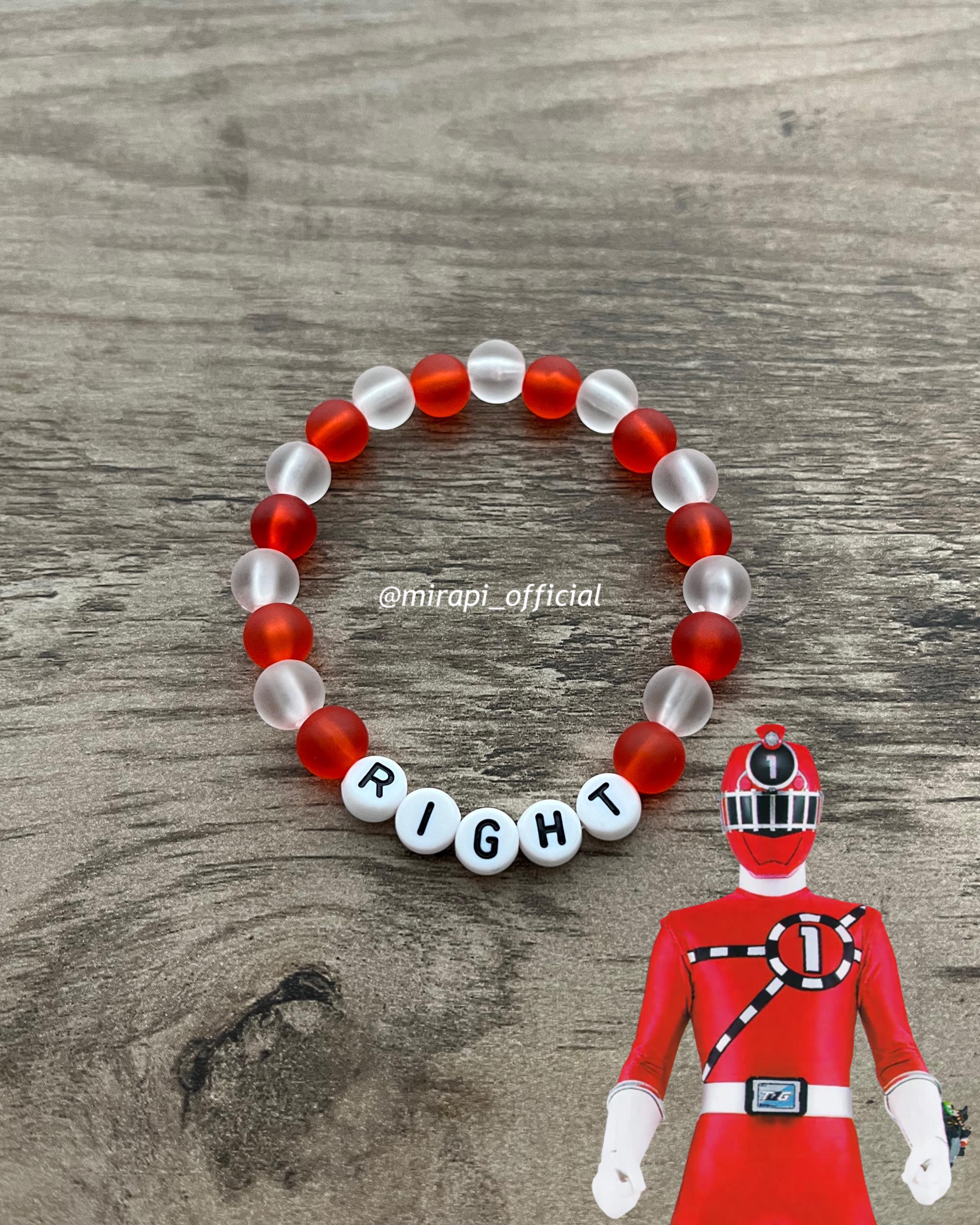 Ressha Sentai Toqger Handmade Custom Bead Kandi Bracelets - Right ...