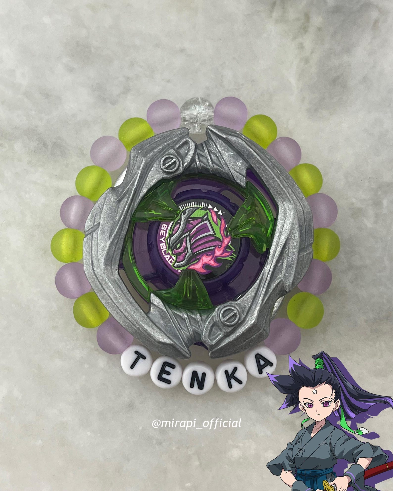 Beyblade X Handmade Custom Bead Kandi Bracelets - Bird Robin Kazami ...