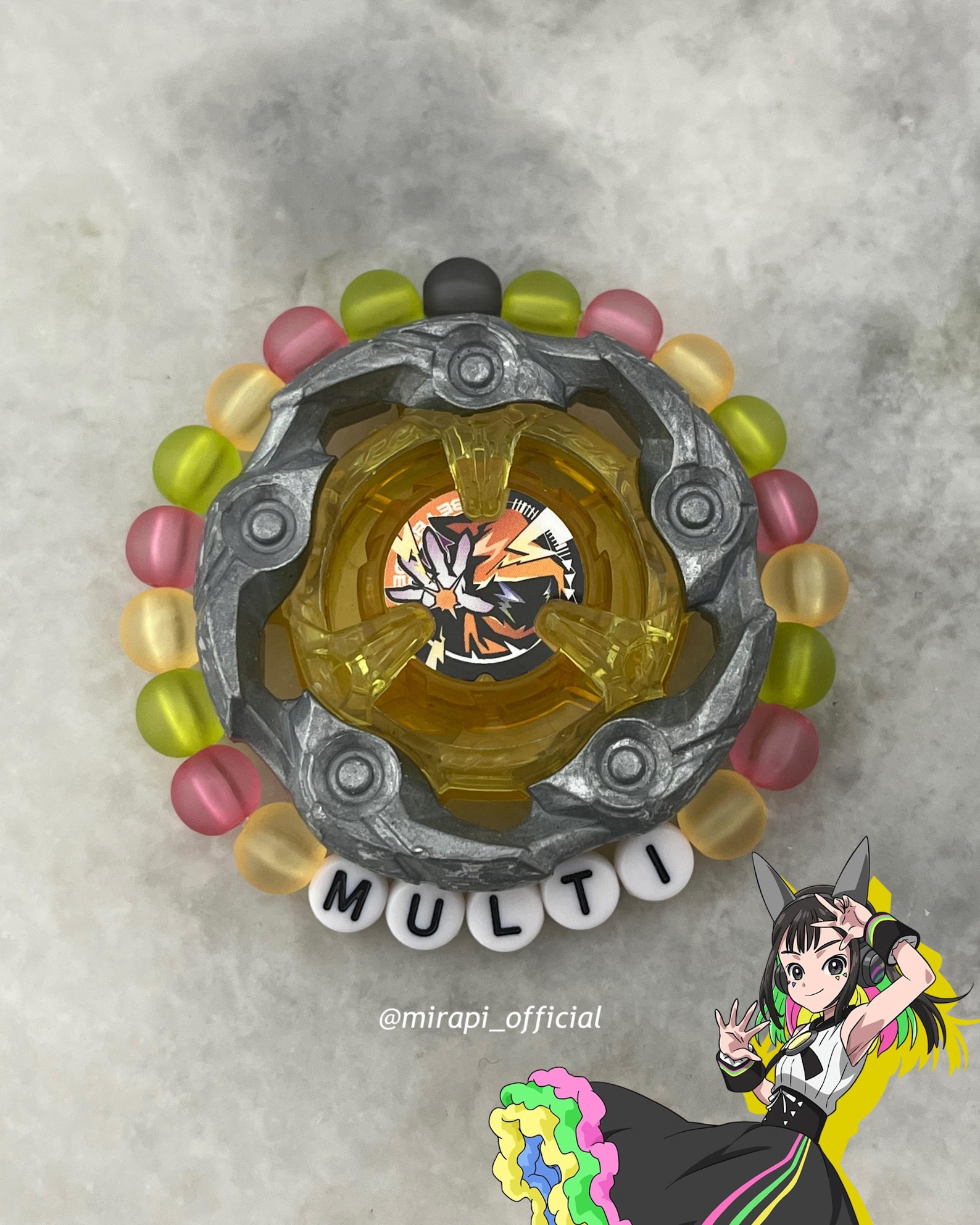 Beyblade X Handmade Custom Bead Kandi Bracelets - Bird Robin Kazami ...