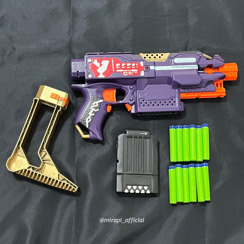 Kamen Rider Rogue NERF Stryfe Custom Painted Blaster Flywheel Foam Dart Gun Gentoku Himuro ...