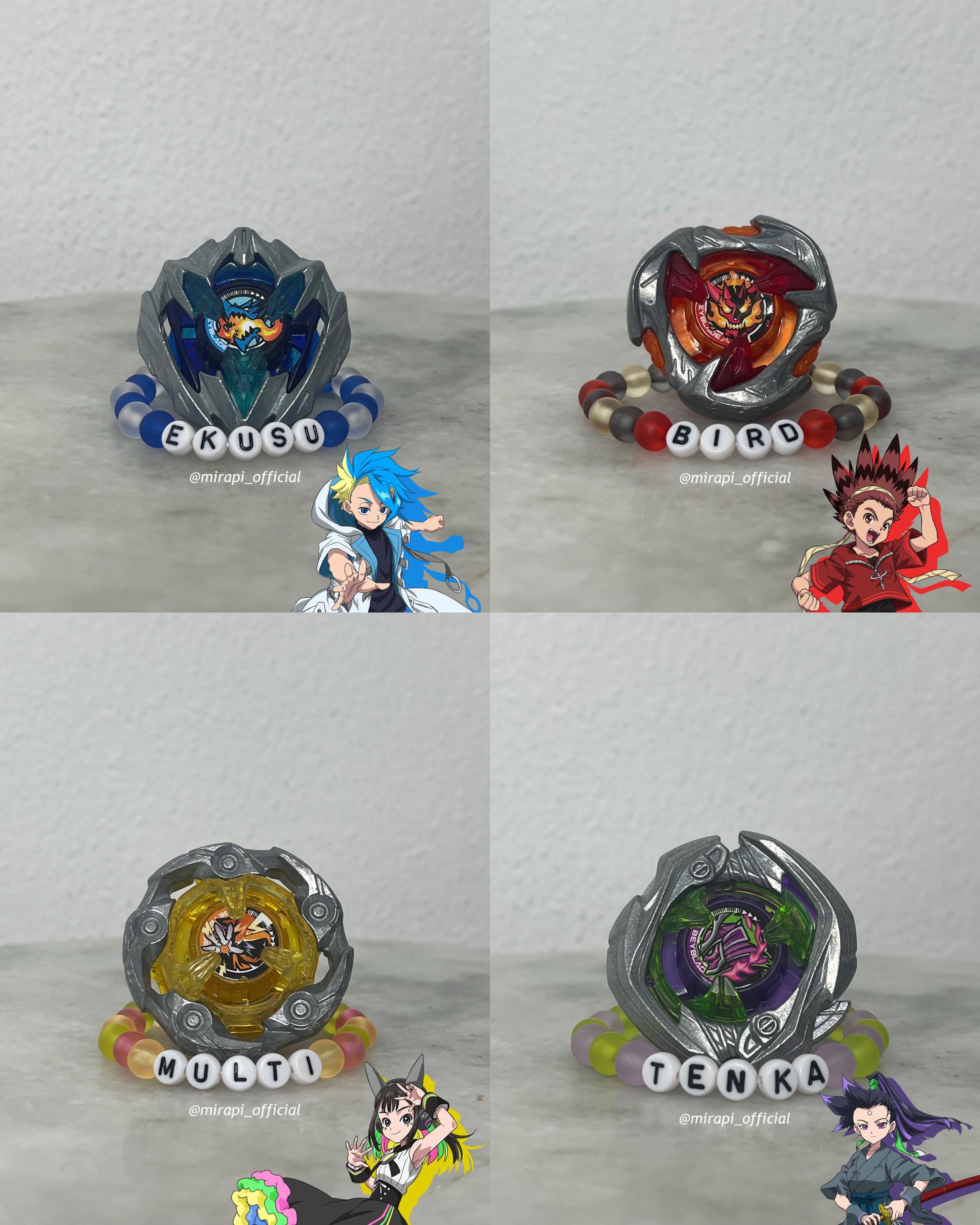 Beyblade X Handmade Custom Bead Kandi Bracelets - Bird Robin Kazami ...