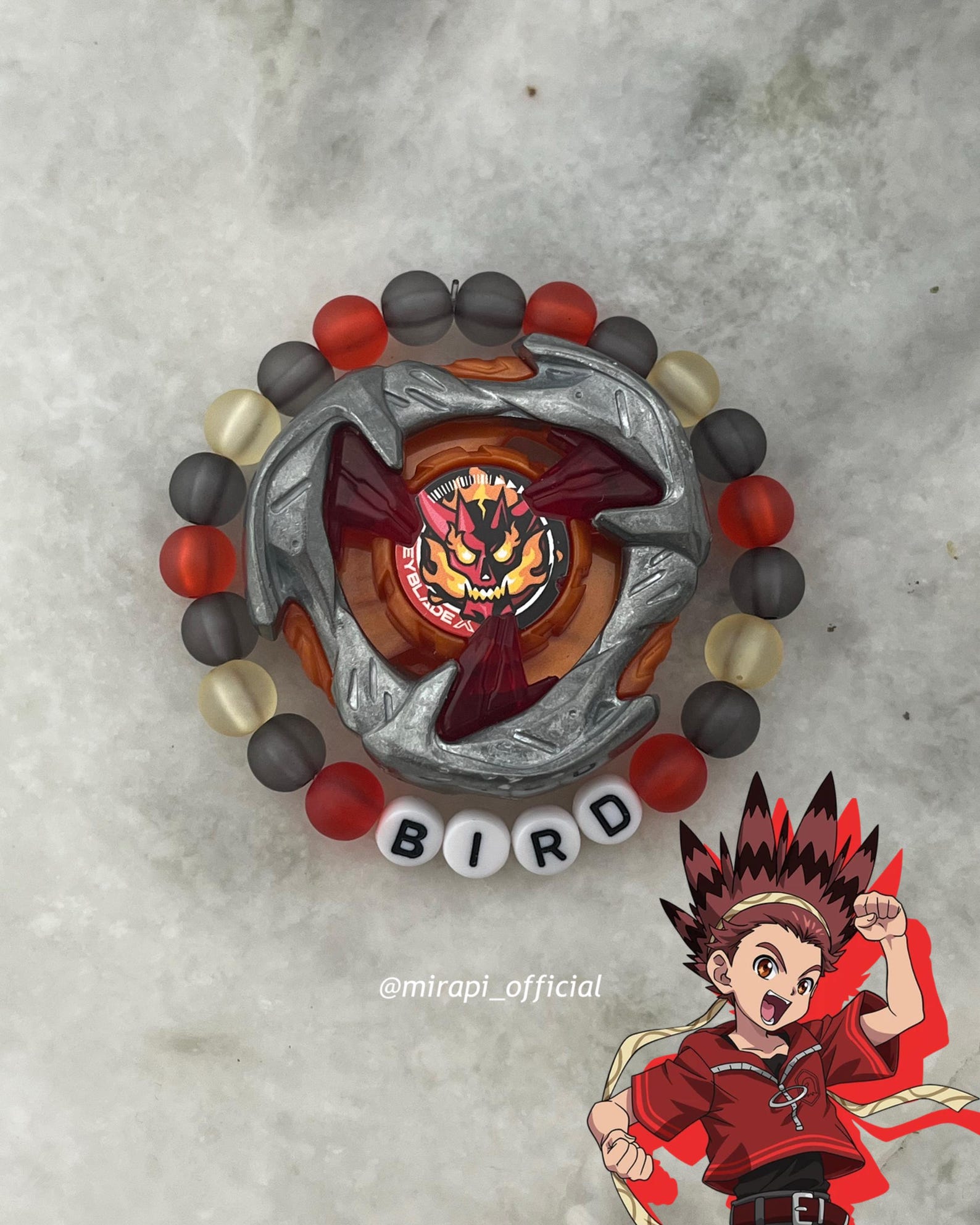 Beyblade X Handmade Custom Bead Kandi Bracelets - Bird Robin Kazami ...
