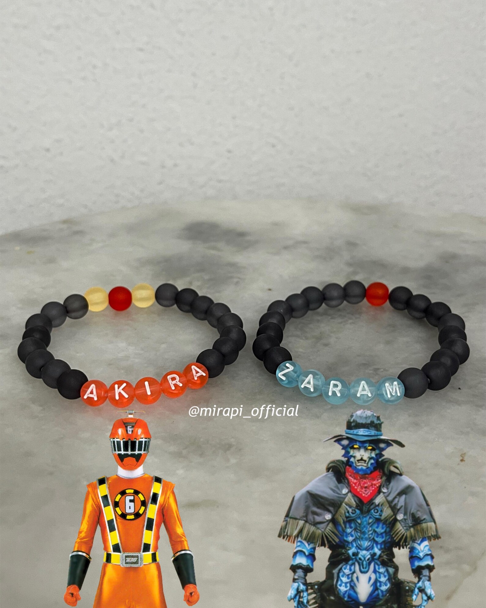 Ressha Sentai Toqger Handmade Custom Bead Kandi Bracelets - Right ...