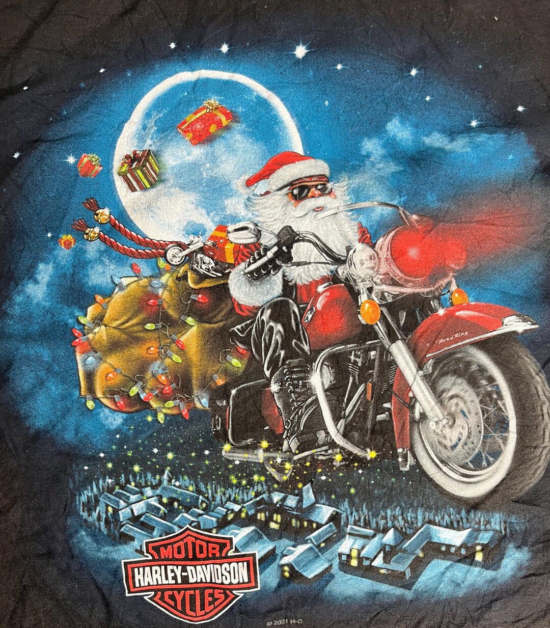 2021 Harley-davidson Santa T-shirt – Holiday Edition - Etsy