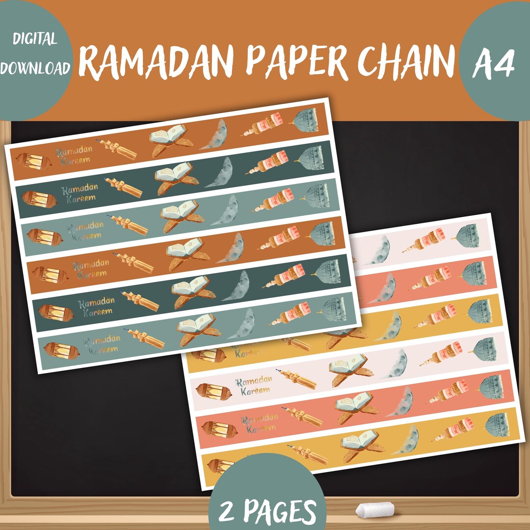 Ramadan Craft | Paper Chain Activity for Kids | Printable DIY - Etsy
