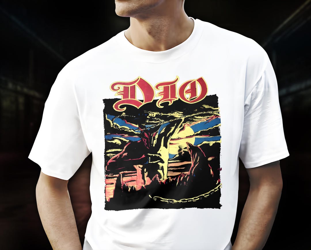 Dio - Holy Diver V1 - Music Cover Art T Shirt Vintage Look All Sizes S ...