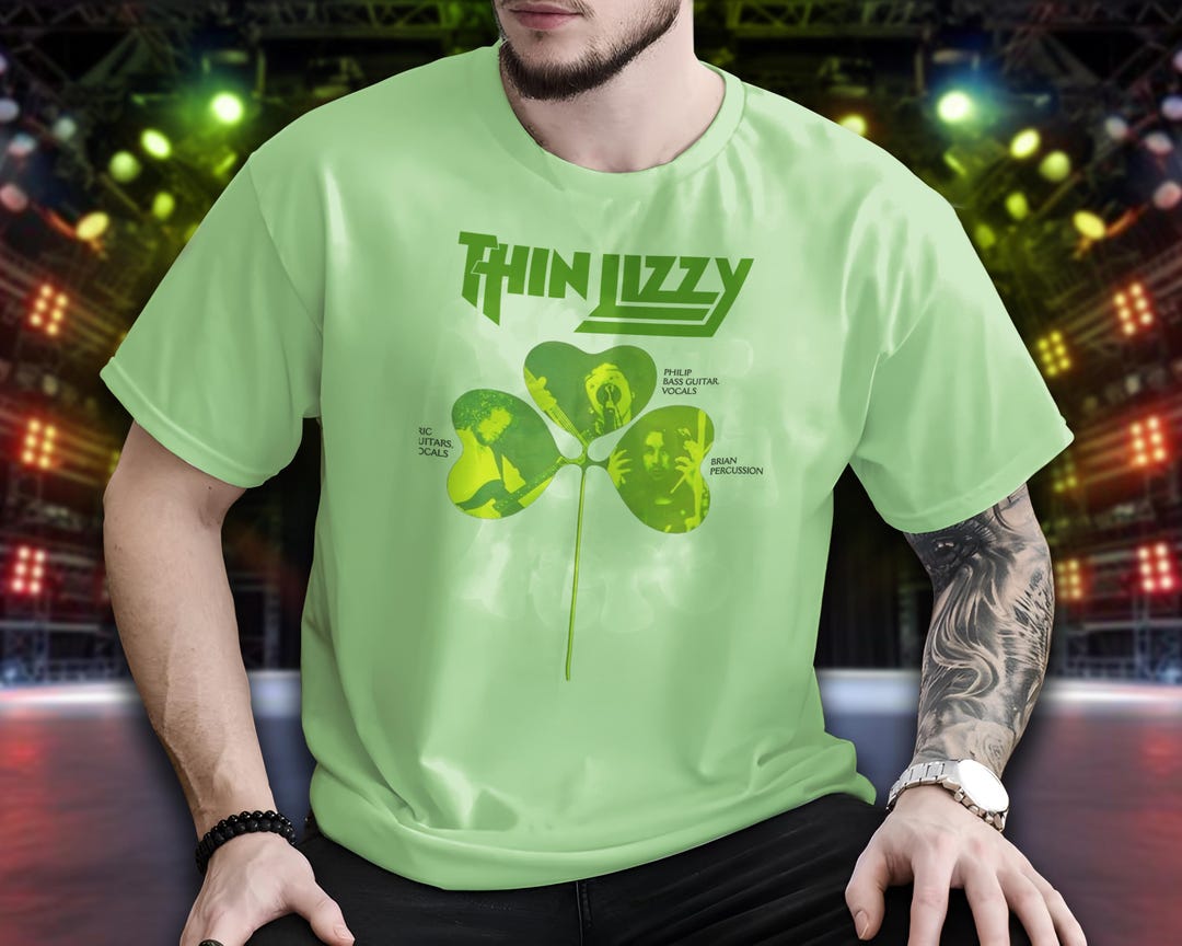 Thin Lizzy - Logo V5 - Music Cover Art T Shirt Vintage Look All Sizes S ...