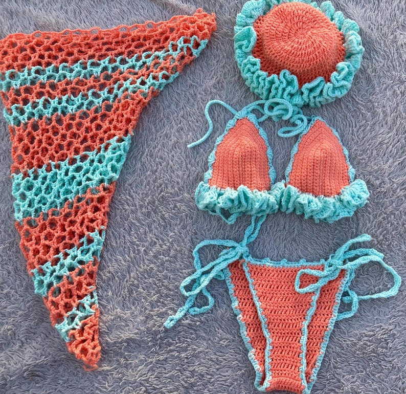 Handmade Crochet Bikini Set-custom Made and Sizes-summer Beachwear ...