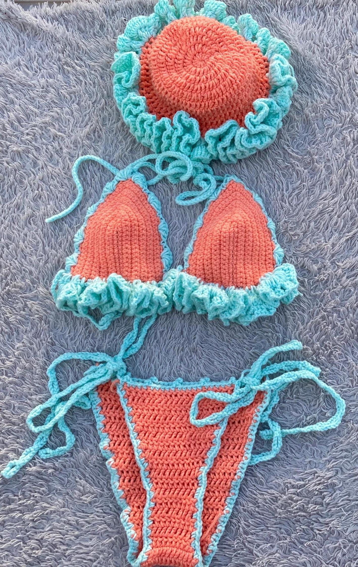 Handmade Crochet Bikini Set-custom Made and Sizes-summer Beachwear ...