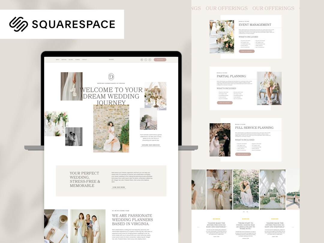 Dianne | Squarespace Website Template for Photographers, Event Planners ...