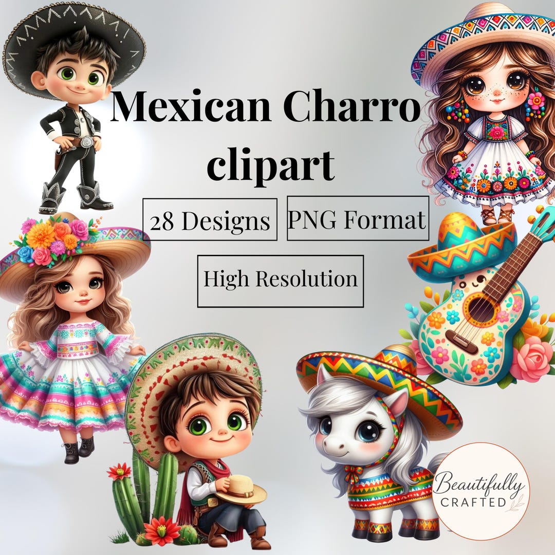 Cinco De Mayo Charro Clip Art: Mexican Fiesta PNG (digital Download) - Etsy
