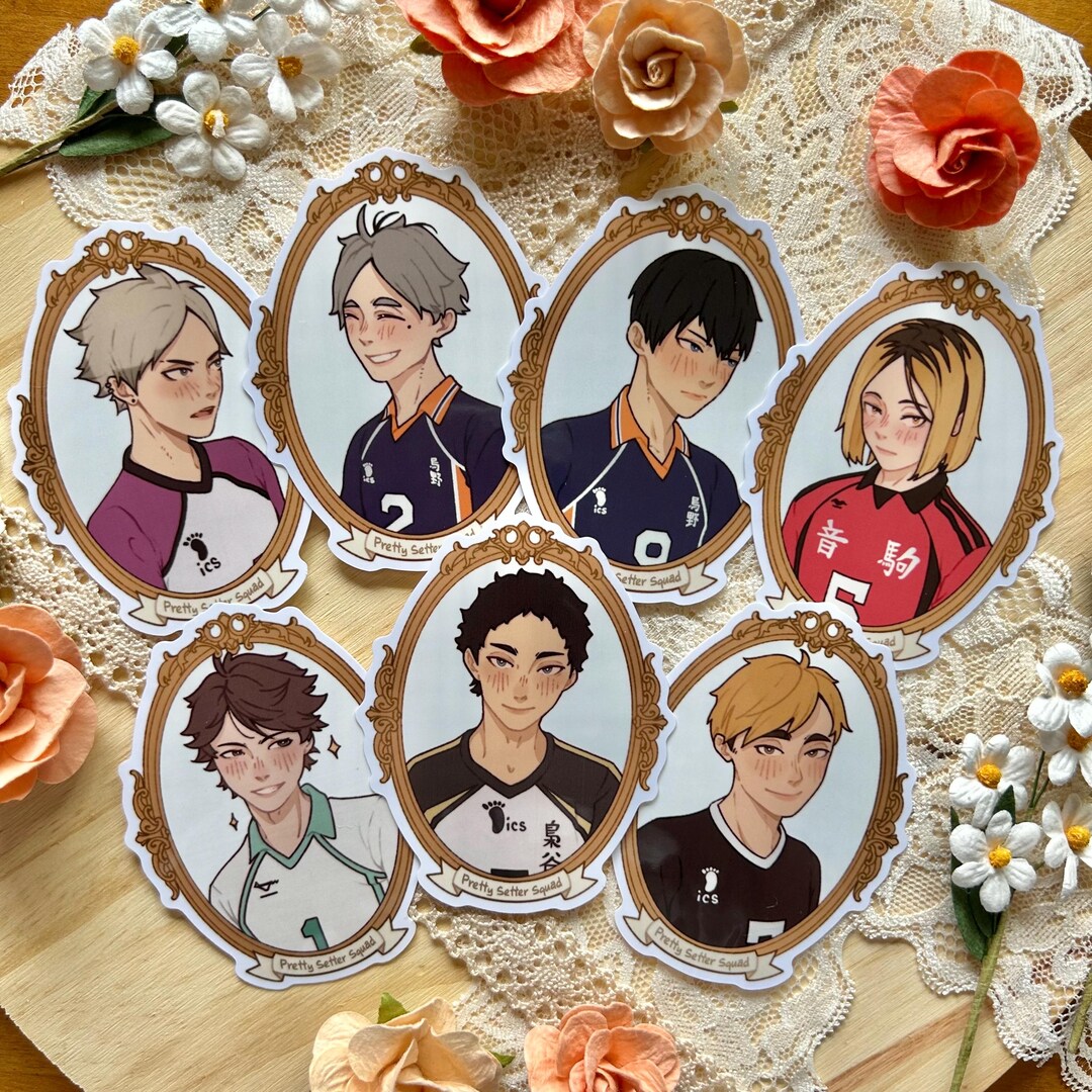 Haikyuu Pretty Setter Squad Stickers! (kageyama, Sugawara, Oikawa ...