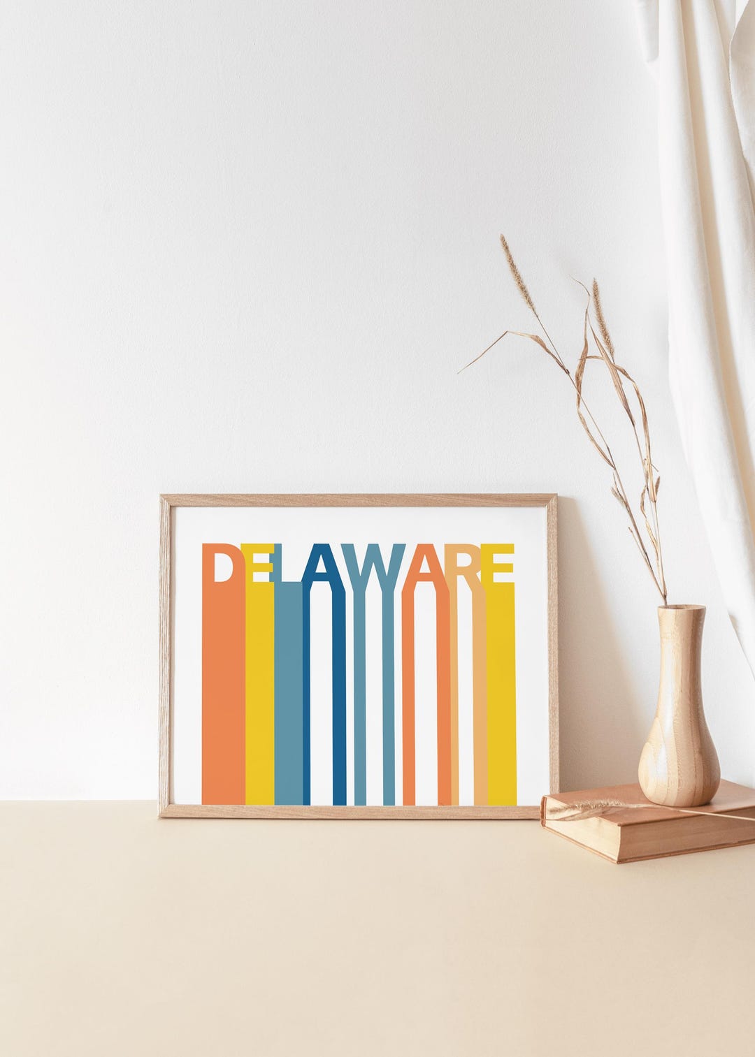 Gifted Custom Coloration Delaware Art for Home Favorite Traveled ...