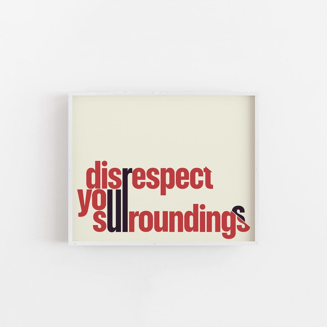 Disrespect Your Surroundings Wall Poster A Day to Remember Gift for ...