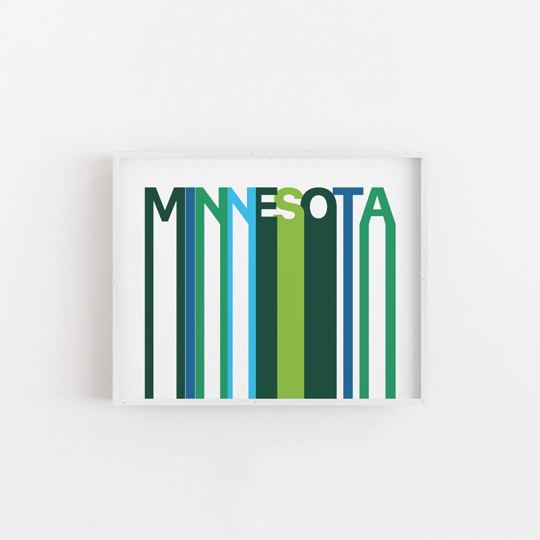 MINNESOTA US State Art Poster Print | Gifted Custom Art for Home ...