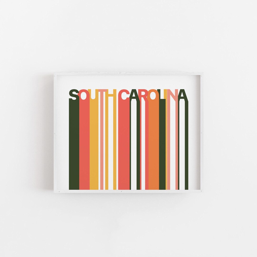 SOUTH CAROLINA State Art Poster Print Gifted Custom Art for Home ...