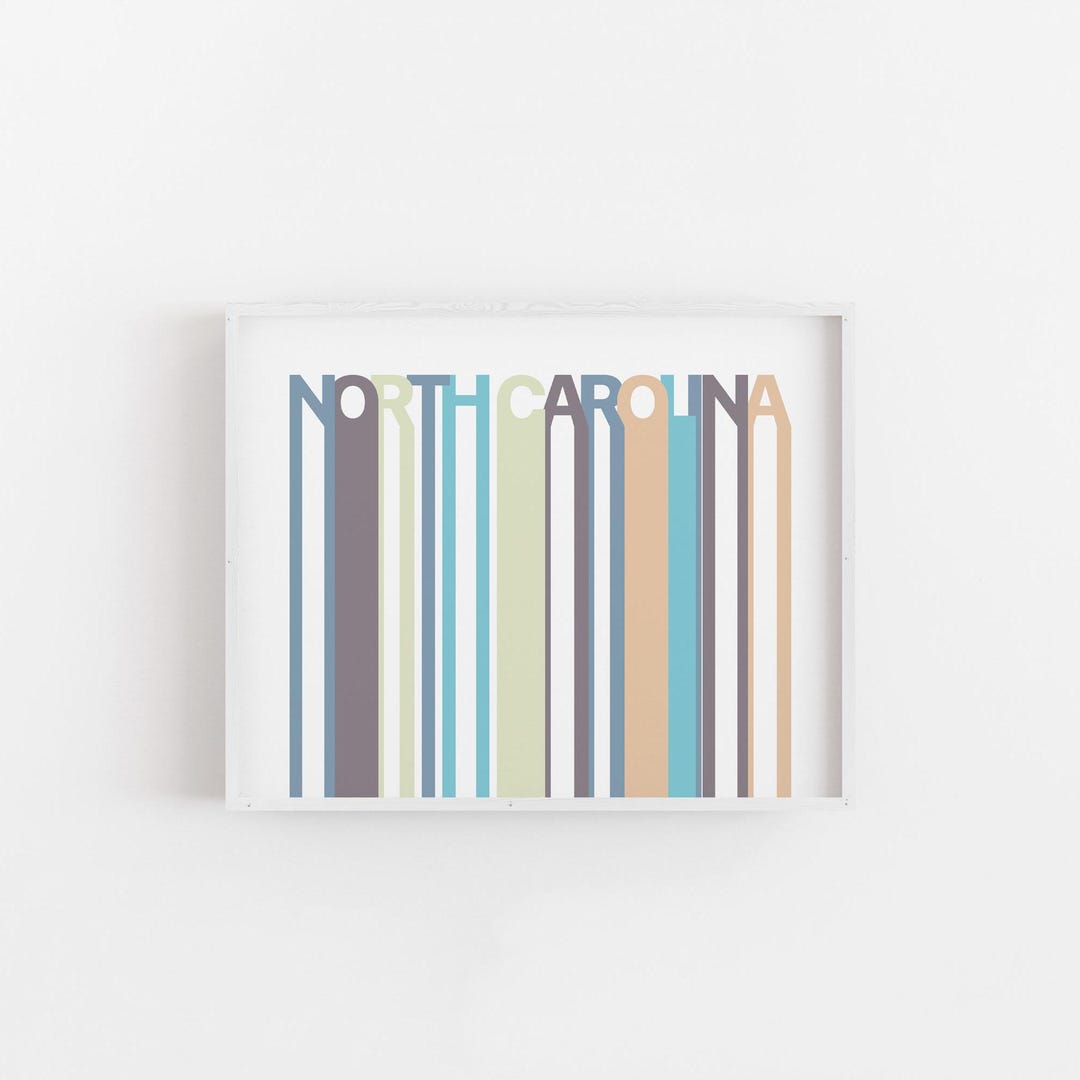 NORTH CAROLINA State Art Poster Print Gifted Custom Art for Home ...
