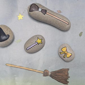 Room on the Broom Story Stones - Etsy