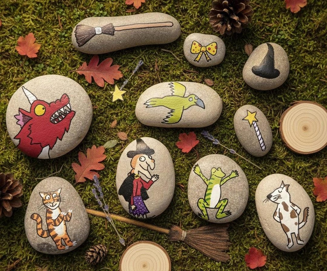 Room on the Broom Story Stones - Etsy