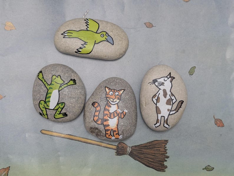 Room on the Broom Story Stones - Etsy