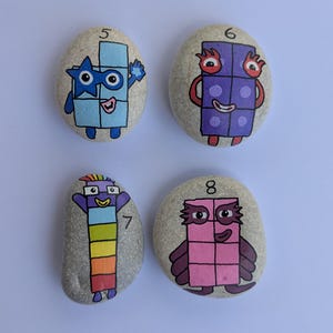 Numberblocks Stones 1-10 - Etsy